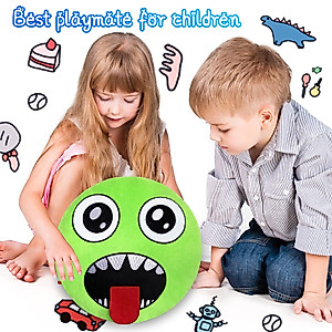 THCHZL Green+Purple Plush 13" Toys Hugging Pillow Double Sided Cute Plush Toys Puppets Soft Stuffed Animal Cushion Decoration Summer Birthday Best Gift for Kids Girls Boys Game Fans