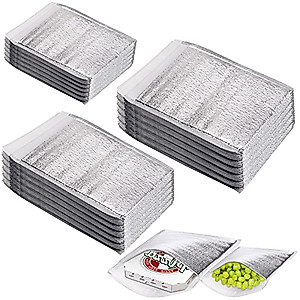 ZEAYEA 30 Pack Reusable Insulation Bags, Thermal Box Liners for Cold and Hot Food, Insulated Shipping Mailers Envelope Bags, Waterproof Insulation Package for Lunch Food Bento Camping Picnic, 3 Size