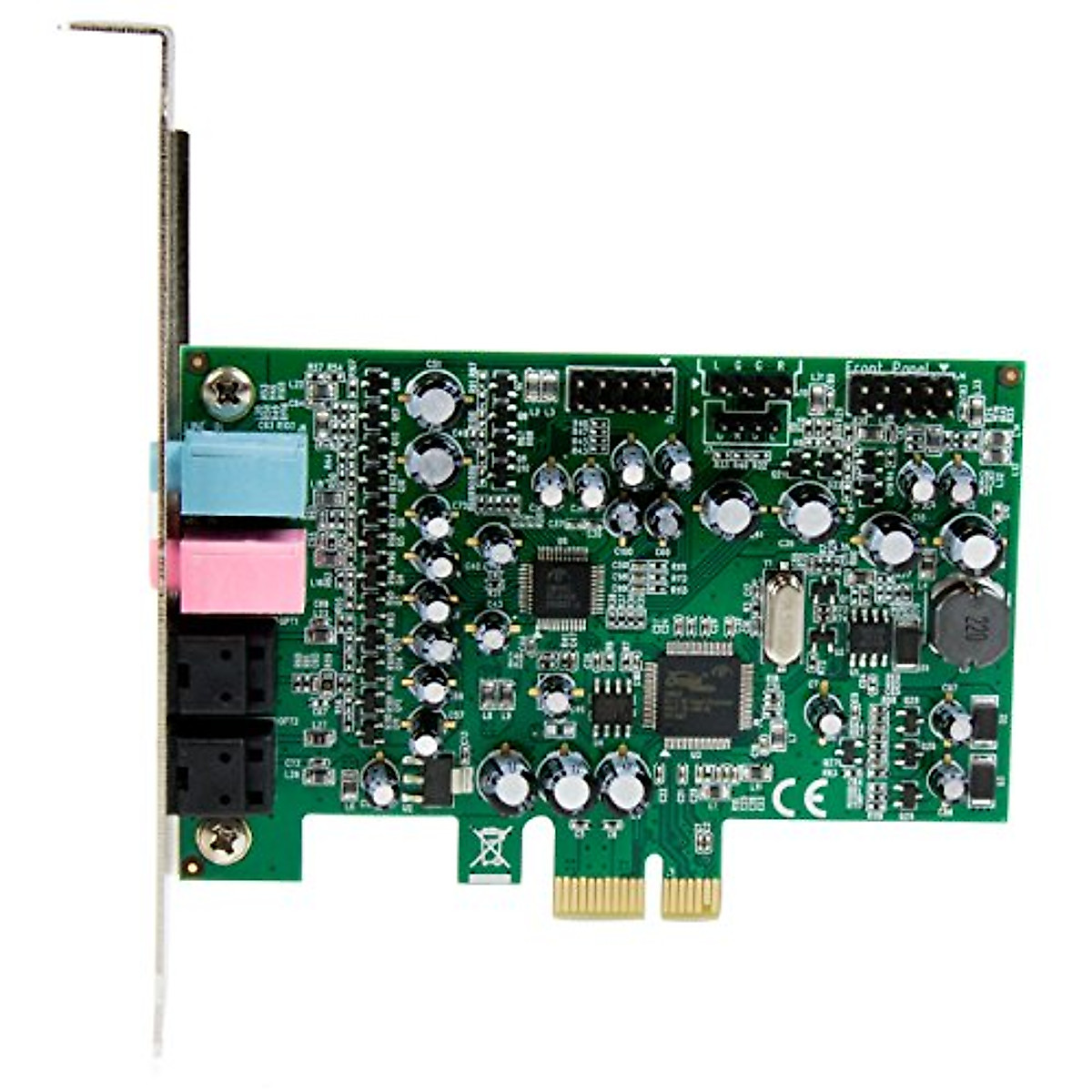 StarTech.com 7.1 Channel Sound Card - PCI Express - 24-bit - 192KHz - SPDIF Digital Optical and 3.5mm Analog Audio (PEXSOUND7CH)