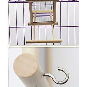 Bird Mirror Bird Swing, Parrot Cage Toys,Swing Hanging Play with Mirror for Macaw African Greys Parakeet Cockatoo Cockatiel Conure Lovebirds Canaries by Old Tjikko，1 PC (3.7x3.5 x3.5inch)