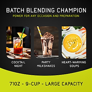 Universal 1500 Watt Turbo Elite Max Blender, 71oz - 9-cup / 2.1 Liter Glass Pitcher, Premium Blender for Smoothies, Sauces, & Batters, 3 Speed Settings, Powerful 6 Stainless Steel Blades