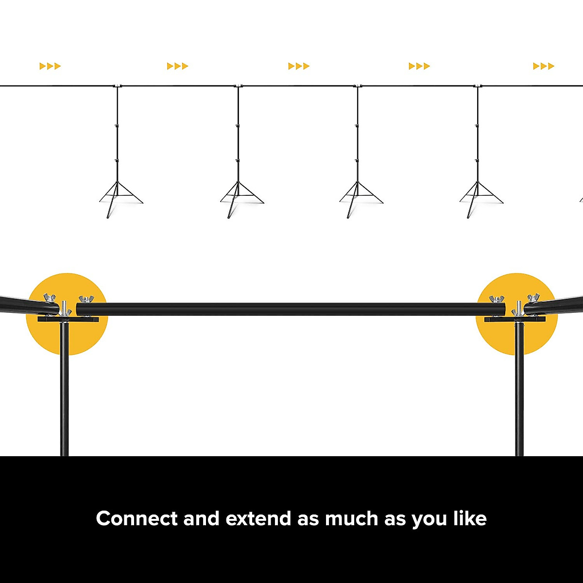 Julius Studio 360° Angle Rotation Crossbar Extend Connector Backdrop Stand Pivot Hinge Position Locator, JSAG806