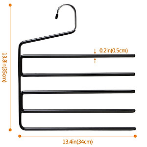 3 Pack Closet-Organizers-and-Storage,5-Tier Closet-Organizer Pants-Hangers-Space-Saving,Dorm Room Essentials for College Students Girls Boys Guys,Non Slip Organization-and-Storage Scarf Jeans Hangers
