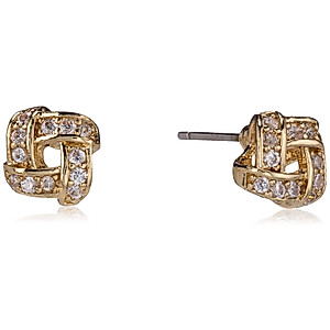 Napier Gold-Tone and Cubic Zirconia Stud Earrings