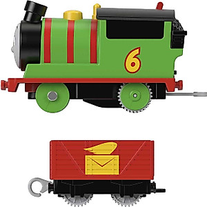 Thomas & Friends Motorized Toy Train Percy Battery-Powered Engine with Tender for Pretend Play Preschool Kids Ages 3+ Years​