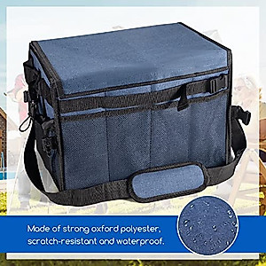 Large Grill and Picnic Caddy Picnic Basket for Griddle/ BBQ rganizer Store All Tools Accessories,Collapsible and Easy Carry Griddle Caddy for Family Outdoor,Camper,Travel,Car,RV