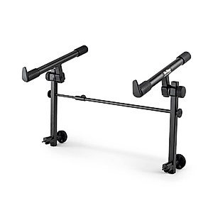 On-Stage KSA7500 Universal Second Tier for X-Style Keyboard Stand (for Stacking Keyboards, Electric Pianos, Synths, and Organs, 60 lb Capacity, Adjustable, Nonslip Arms and Feet, Metal, Black)