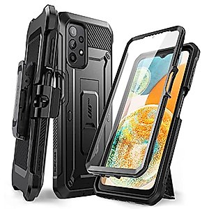 SUPCASE Unicorn Beetle Pro Case for Samsung Galaxy A23 4G/5G (2022), Full-Body Rugged Belt-Clip & Kickstand Case with Built-in Screen Protector (Black)