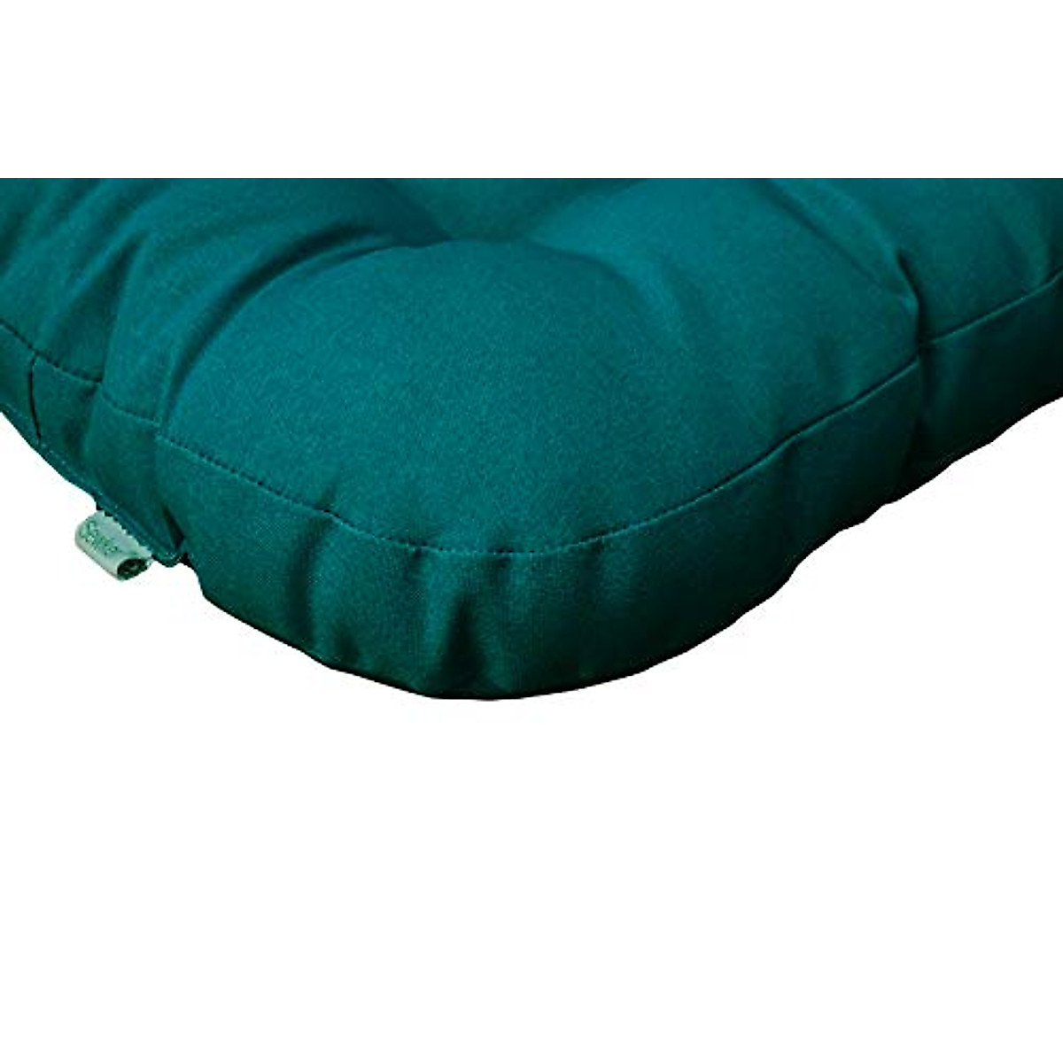 Sewker Outdoor/Indoor Tufted Wicker Seat Cushions, 19" x 19" for Patio Chair Furniture Set of 2 - Teal