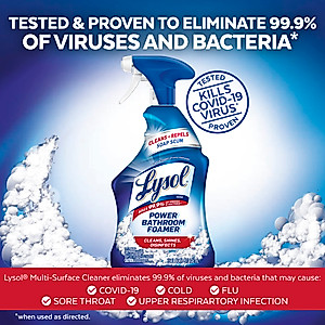 Lysol Power Bathroom Cleaner Trigger, 22 Ounces (Pack of 3)