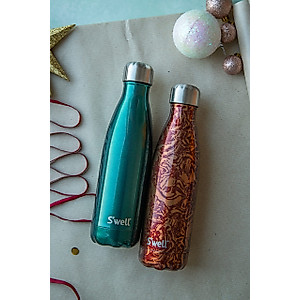 S'well Original Water Bottle, Green Sapphire, 500ml. Vacuum-Insulated Drinks Bottle Keeps Drinks Cold and Hot - BPA-Free Stainless Steel Hydration Bottle for On The Go