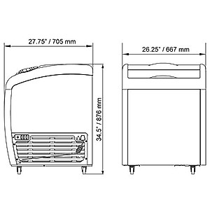 Ancaster Food Equipment 160L Capacity Glass Top Ice Cream Freezer