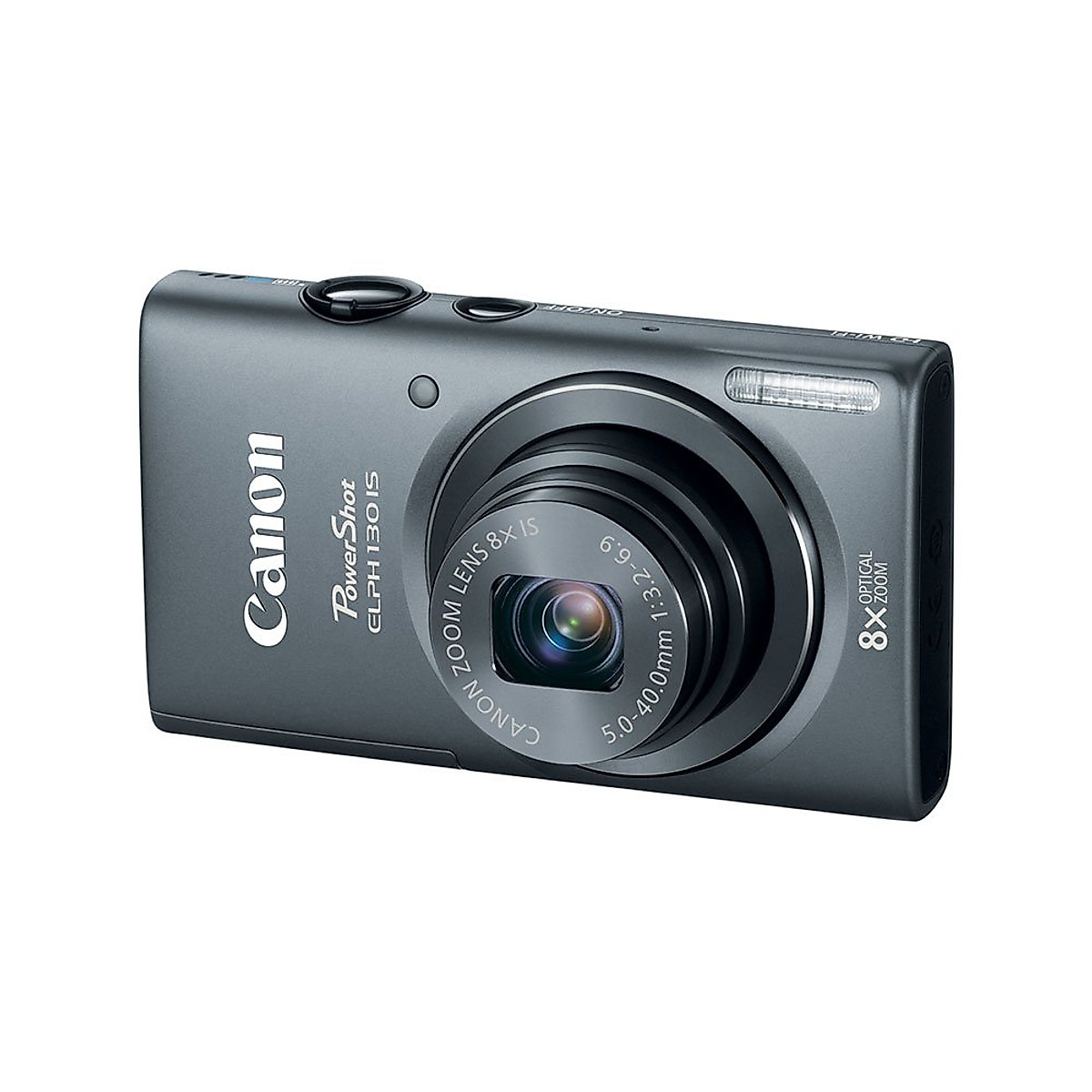 Canon PowerShot ELPH 130 IS 16.0 MP Digital Camera with 8x Optical Zoom 28mm Wide-Angle Lens and 720p HD Video Recording (Gray) (OLD MODEL)