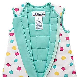 Little Fishkopp Organic Cotton Standard Baby Sleep Bag | Pastel Dots | 2.5 Tog | 6-18 months
