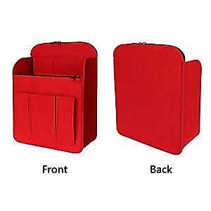 APSOONSELL Backpack Organizer Insert, Felt Bag Organizer for Backpack Rucksack Shoulder Bag Shaper Foldable, Red, XL