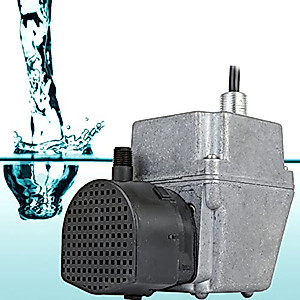 Little Giant 2E-NYS 115 Volt, 1/40 HP, 300 GPH, Cast Aluminum Submersible Parts Washer Pump for Unheated Stoddard Solvent or Deodorized Kerosene with 6-Ft. Power Cord (Plug-less), Grey, 502020