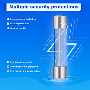 2 Pcs 5304509451 Microwave Fuses 20a 125v for Frigidaire Microwaves,Applicable for GE WB27X11138 WB27X10388 PS5136235 00469295 30469294 50462164 PS5136235 AP5648907 Microwaves Oven Fuse 6x30mm