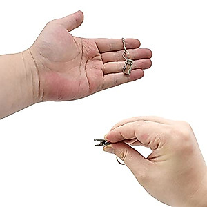 Renashed 50 Pack Curtain Clip String Hanger Outdoor Indoor Photo Hook Stainless Steel Hook Silver (Silver)