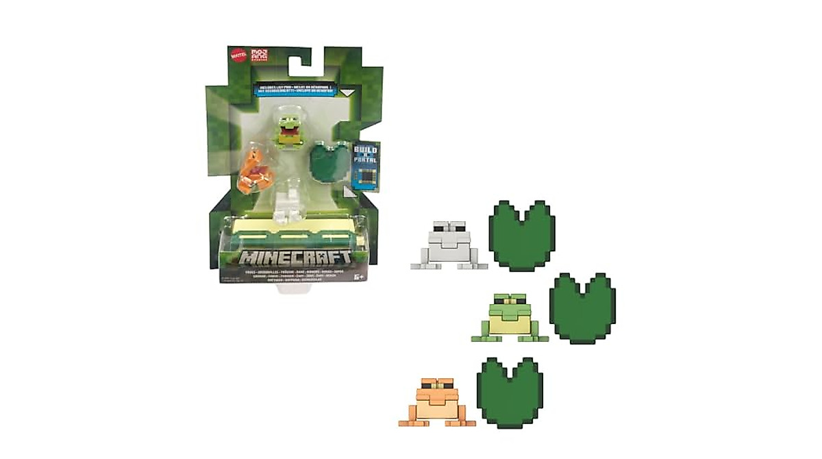 Minecraft Frogs Action Figure 3-Pack | Build End Portal