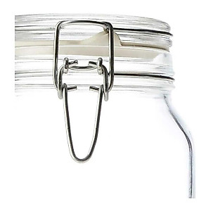 Bormioli Rocco Bormioli 149740-SE5 Set of 3 Airtight Jars 1 x 0.5 L 1 x 1.5 L Transparent Multi-Coloured, Glass