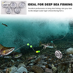 Disc Sinkers Fishing Weights Coin Fishing Sinker Weights Saltwater Surf Fishing Weights Catfishing Gear Tackle for Drifting Trolling Bottom Fishing Saltwater 1oz 2oz 3oz 4oz 5oz 6oz 8oz (3oz, 5pcs)