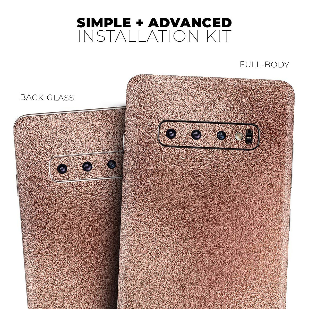 DesignSkinz Rose Gold Digital Foiled Surface V1 Protective Vinyl Decal Wrap Skin Cover Compatible with The Samsung Galaxy S20 (Screen Trim & Back Glass Skin)