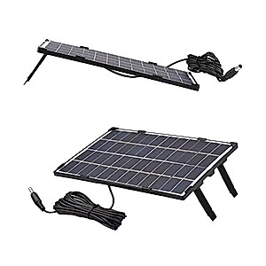 Irishom 6W 12V Solar Panel for Outdoor Security Camera Solar Cell with 10ft DC Output DIY Waterproof Solar Panel for Street Light Garden Lamp Home Fan Pump