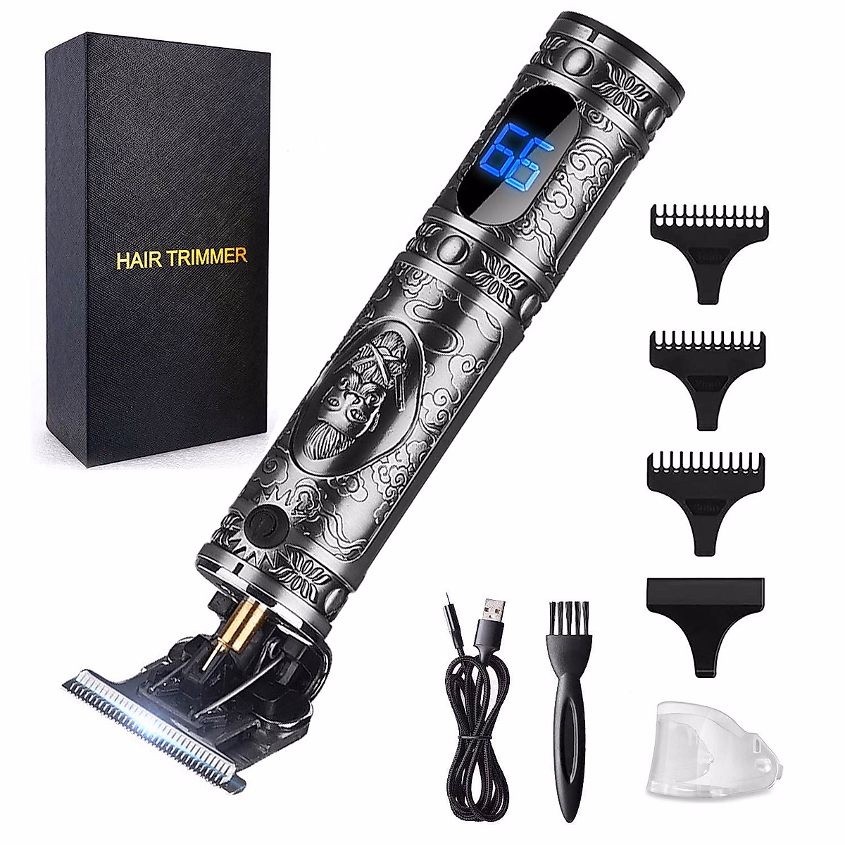 RESUXI Hair Clippers for Men Hair Trimmer for Barbers,Professional Cordless T Blade Trimmer, Beard Edger Liners,Barber Shavers,Ornate Knight Close-Cutting Hair Machine