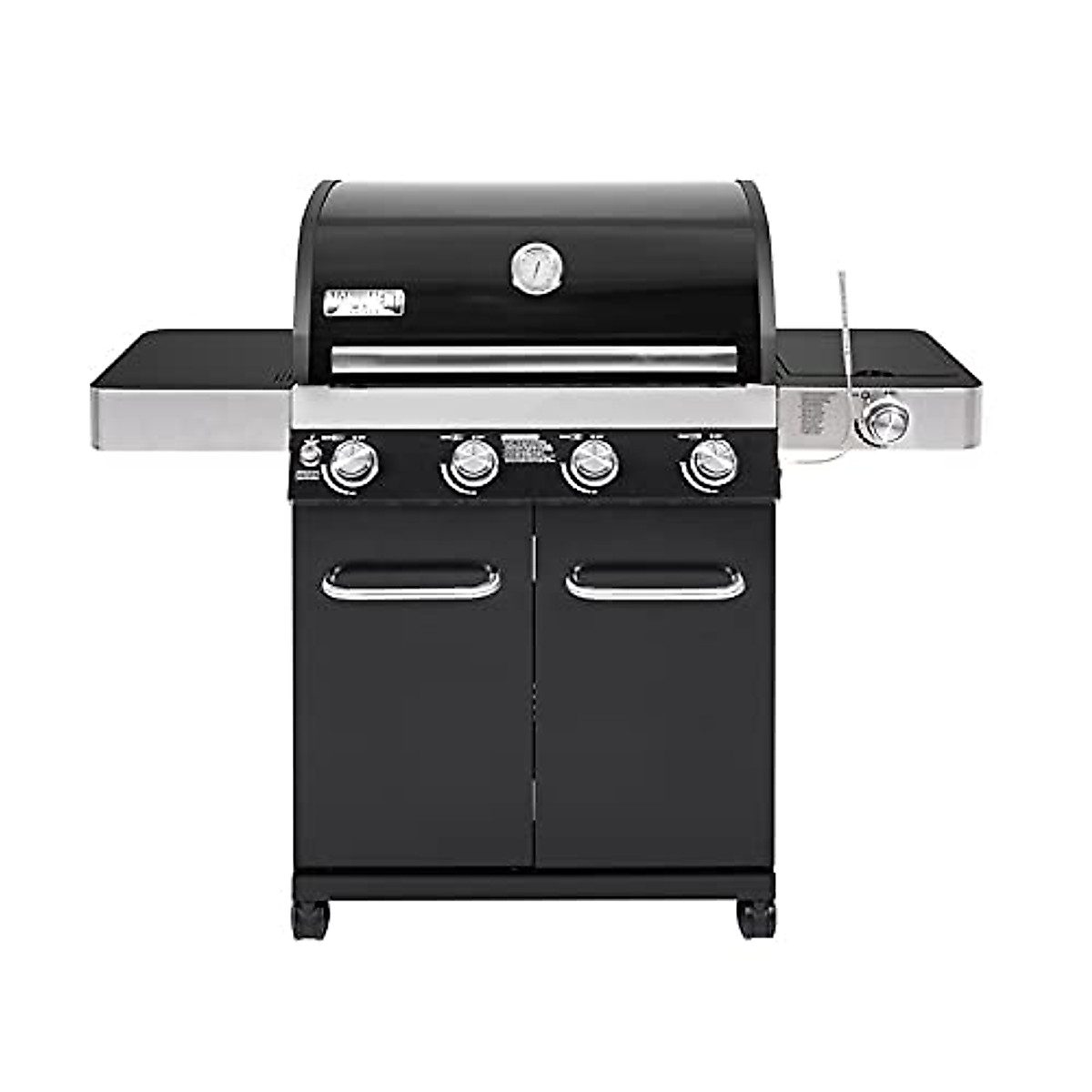 Monument Grills Larger 4-Burner Propane Gas Grills Cabinet Style, Black,LED Controls,Side Burner,USB Light-13892