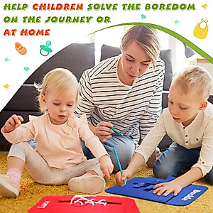8 Pieces Early Learning Toys Toddlers Learn to Dress Practice Boards Basic Life Skills Busy Board Includes Zip, Snap, Button, Buckle, Lace and Tie for Preschool Education Classroom Supplies Activity