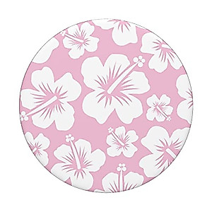 Pink Hibiscus Flowers PopSockets Swappable PopGrip