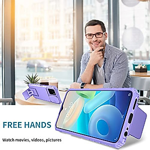 Phone Case Cover Silicone Kickstand Case Compatible Compatible with VIVO Y72 5G/Y53S,[3 Stand Ways] Vertical and Horizontal Stand Case,Full body Hard Slim Protective Phone Case Bags Sleeves ( Color :