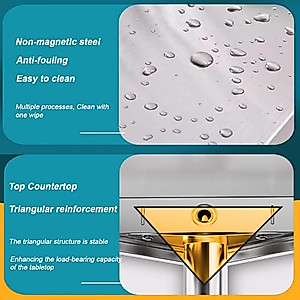 Stainless Steel Work Table with Wheels, Food Prep Work Table with Adjustable Under Shelf for Restaurant Home Outdoor(100x60cm/39.3x23.6in)