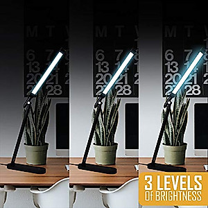 AULTRA LED Desk LAMP Light - Touch Control Desk Lamp with Multiple Brightness Level - Lights for Bedroom, The Office Desk, Reading Lamps, Bedside Table and Standing Desk (Black)