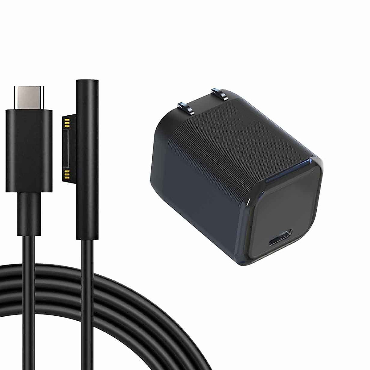 Surface Go USB C Charger, Sisyphy 30W GaN Super Mini Charger with 6ft Surface Cable, GaN Tech PD3.0 QC3.0 PPS, Compatible for Microsoft Surface Go 3/2/1, Pro 5/4/3 Core m3 and Laptop Core m3