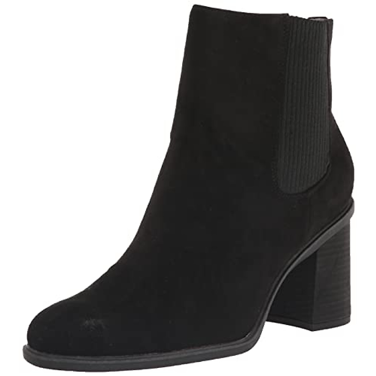 Dr. Scholl's Shoes Women's Ride Away Mid Shaft Boots Calf, Black Fabric, 9