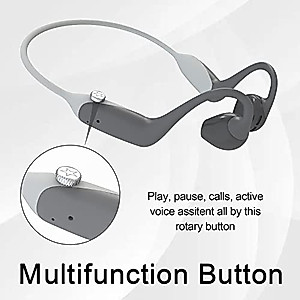 HCMOBI Bone Conduction Headphones, Open Ear Sport Headphones, Wireless Headphones with Built-in Mic, Echo Noise Cancellation Headset, Waterproof Earphones for Running Workouts Sports Work Home/Office
