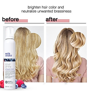 milk_shake Silver Shine Whipped Cream No-Rinse Creamy Conditioning Foam, 6.8 Fl Oz