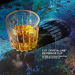 Simple Clean Stuff-V500-Stainless Steel Bottle, Triple Layer Insulate Vacuum Travel Thermos, w/Crystaline Cup-Perfect for Wine, Cocktails, Beverages like Tea/Coffee-Hot 18 hrs/Cold 48 hrs-500ml/16.9oz