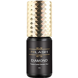 M|LASH Premium Eyelash Glue - Lash Extension Glue with 6-7 Weeks Retention, 1-2 Second Dry Time, 5ml - Volume & Classic Eye Lash Glue for Professional Use Only