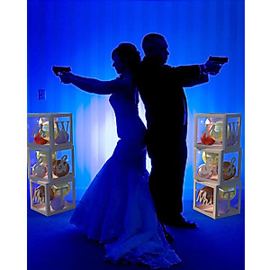 keonsatrz Transparent Wedding Balloon Boxes 3PCS Custom Name White Mr and Mrs Balloon Boxes with 56 Letters Balloon Box Backdrop for Wedding Bridal Shower Engagement Anniversary Party Supplies