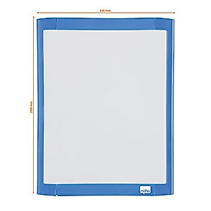 Nobo 1903816 Mini Magnetic Whiteboard with Coloured Frame, Dry Wipe, Wall Mountable, Includes Whiteboard Pen, Magnets, Eraser & Foam Adhesive Mounting Pads,Light Blue,216 x 280 mm