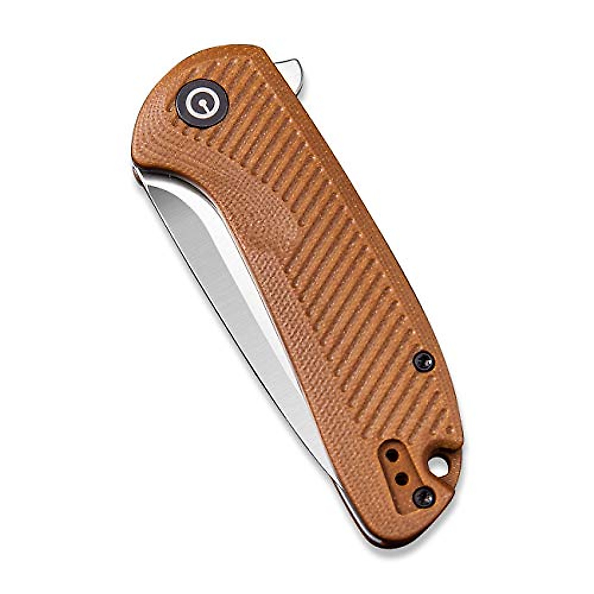 CIVIVI Durus Folding Pocket Knife –Everyday Carry Folder Knife with Satin D2 Blade G10 Handle, 3 Inch Flipper Knife with Liner Lock,Ball Bearing Pivot, Reversible Clip C906B (Brown)