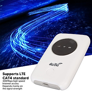 4G LTE Hotspot Router, 300Mbps Unlocked Mobile 5G Hotspot Device with SIM Card Slot, Portable 4G LTE USB Modem Router for Travel Up to 10 Users
