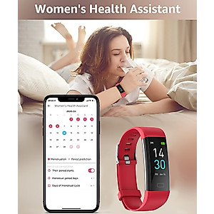 IP68 Fitness Tracker Blood Pressure Heat Rate Monitor Smart Watch Blood Oxygen Sleep Monitor Activity Tracker Pedometer Watch for Women Men