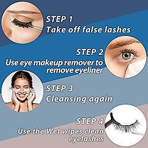 VESHELY Natural Magnetic Eyelashes with Eyeliner Kit,5 Pairs Short Small Magnetic Eyelashes Natural Look and 2 Tubes Magnetic Eyeliner Waterproof,3D False Fake Lashes Magnetic Reusable-No Glue Needed