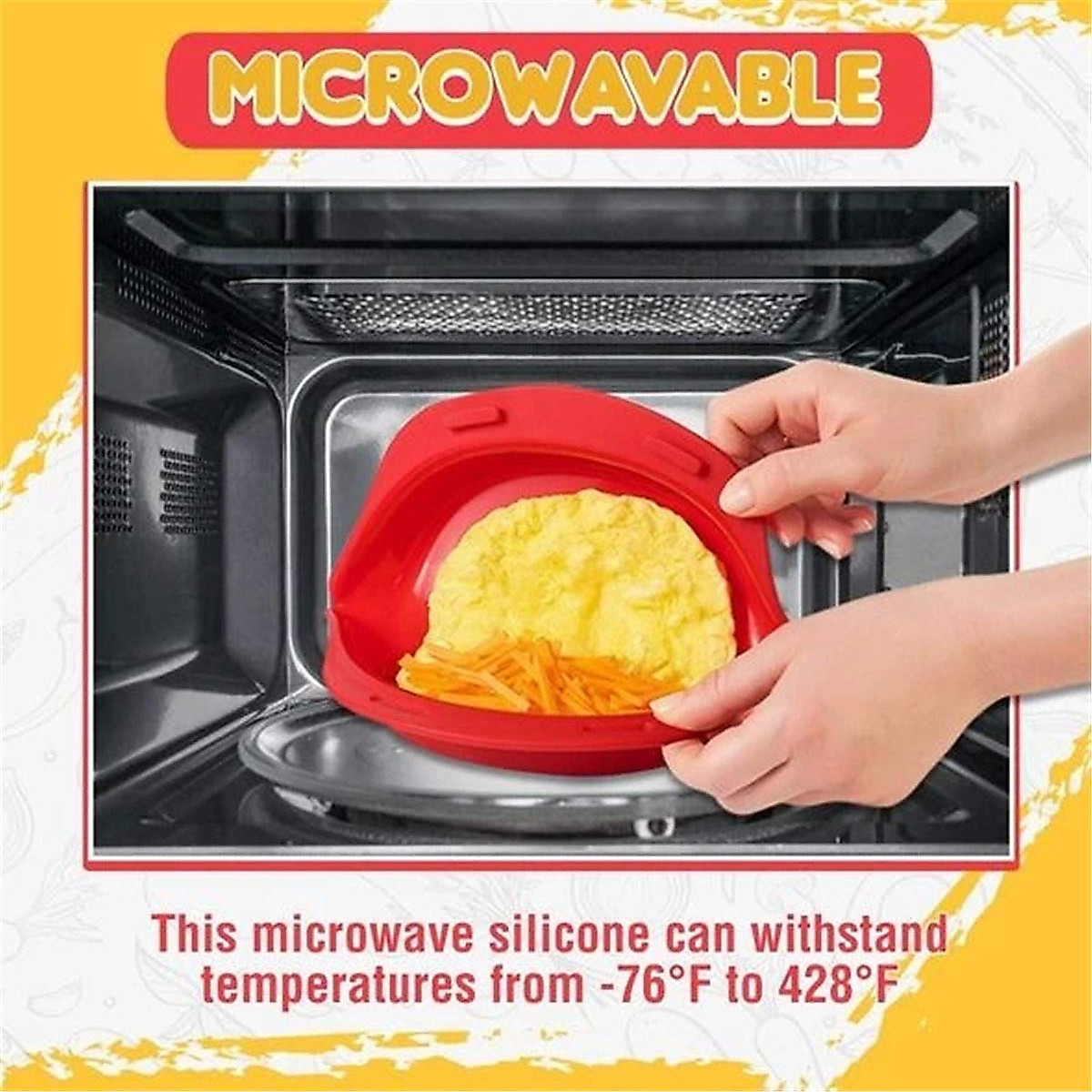 Portable Silicone Microwave Omelette Mould Oven Non Stick Omelette Maker Foldable Eggs Roll Baking Pan Omelette DIY Tools Kitchen Bar Baking Accessories