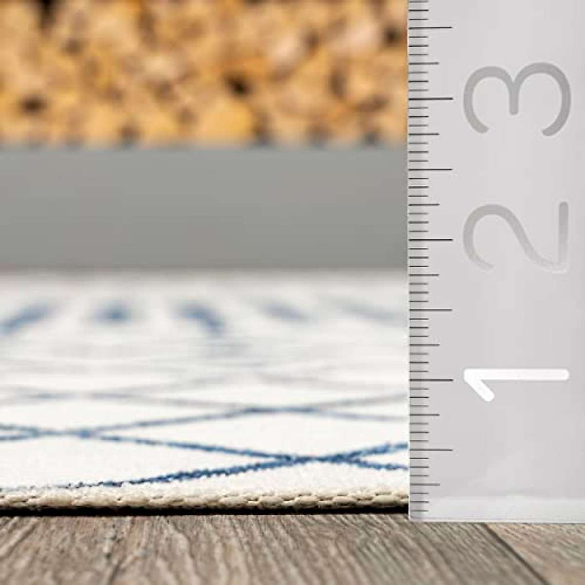 nuLOOM Moroccan Blythe Machine Washable Area Rug, 4' x 6', Blue