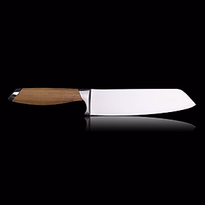 Schmidt Brothers - Bonded Teak 5" Santoku Knife, High-Carbon German Stainless Steel Multipurpose Kitchen Cutlery