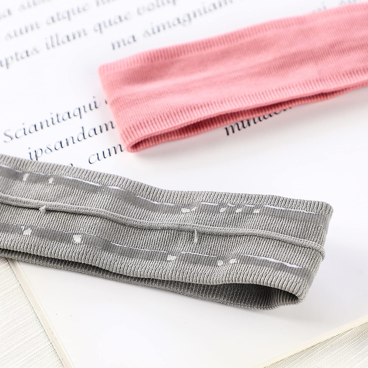 ONEYE Non Slip Headband Workout Headbands for Women Men Solid Sport Headbands Silicone Sweatbands Elastic Sport Hair Bands for Yoga Running Sports Travel Indoor Fitness Gym with 5 PCS